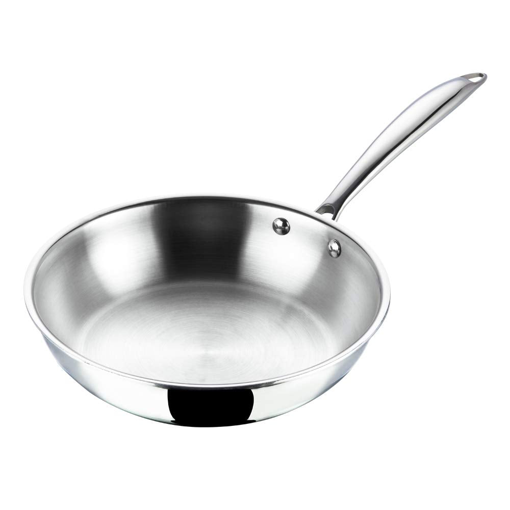 Vinod Platinum Triply Stainless Steel Fry pan 16 cm Induction Friendly ...